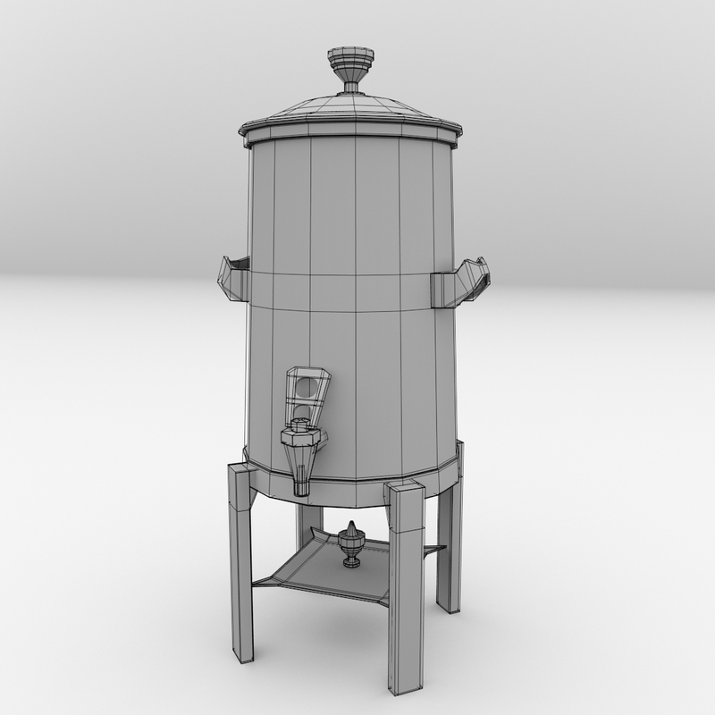 beverage server 3d 3ds