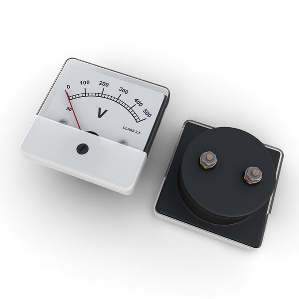 3d model dc voltmeter 02