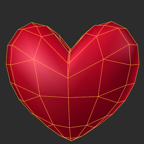 3ds heart shape