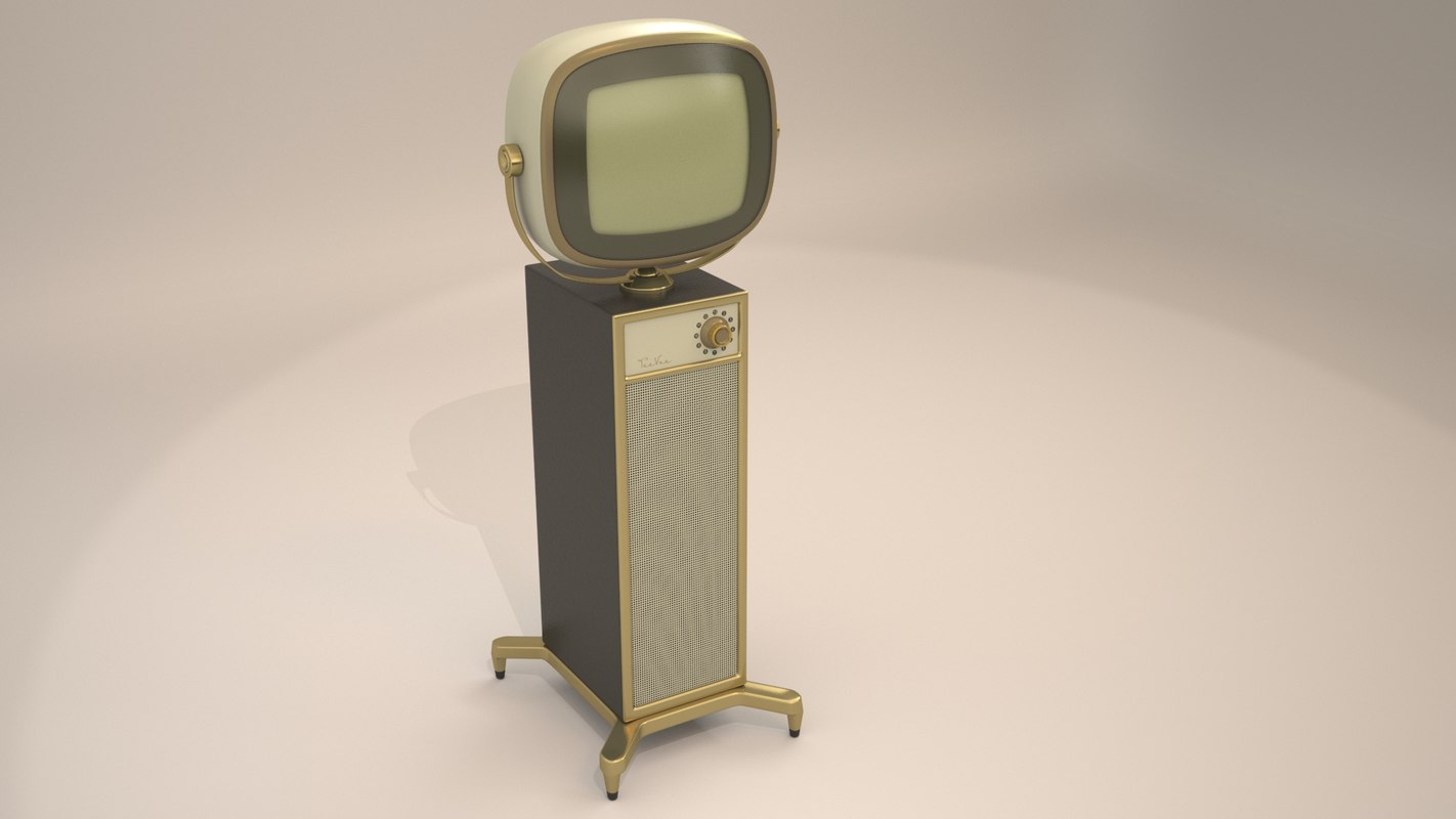 3d model of retro tv