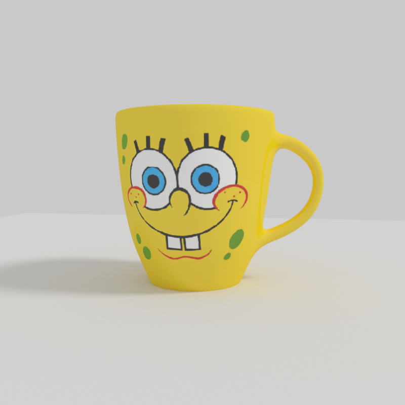 free cups spongebob 3d model