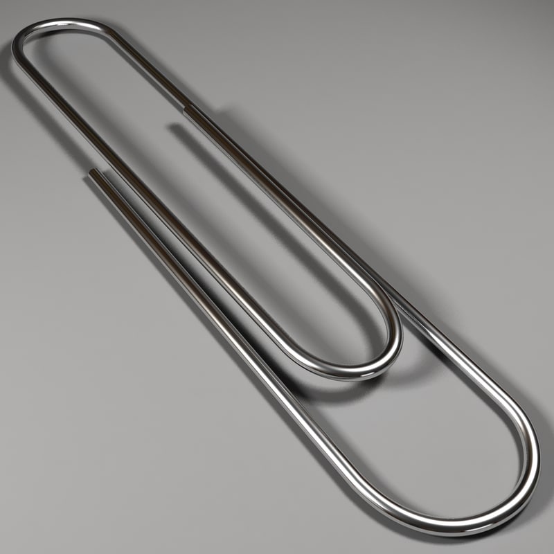 3d model of paperclip paper