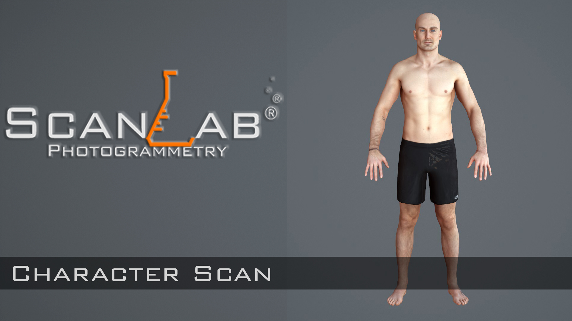 3d model of male body avatar scan