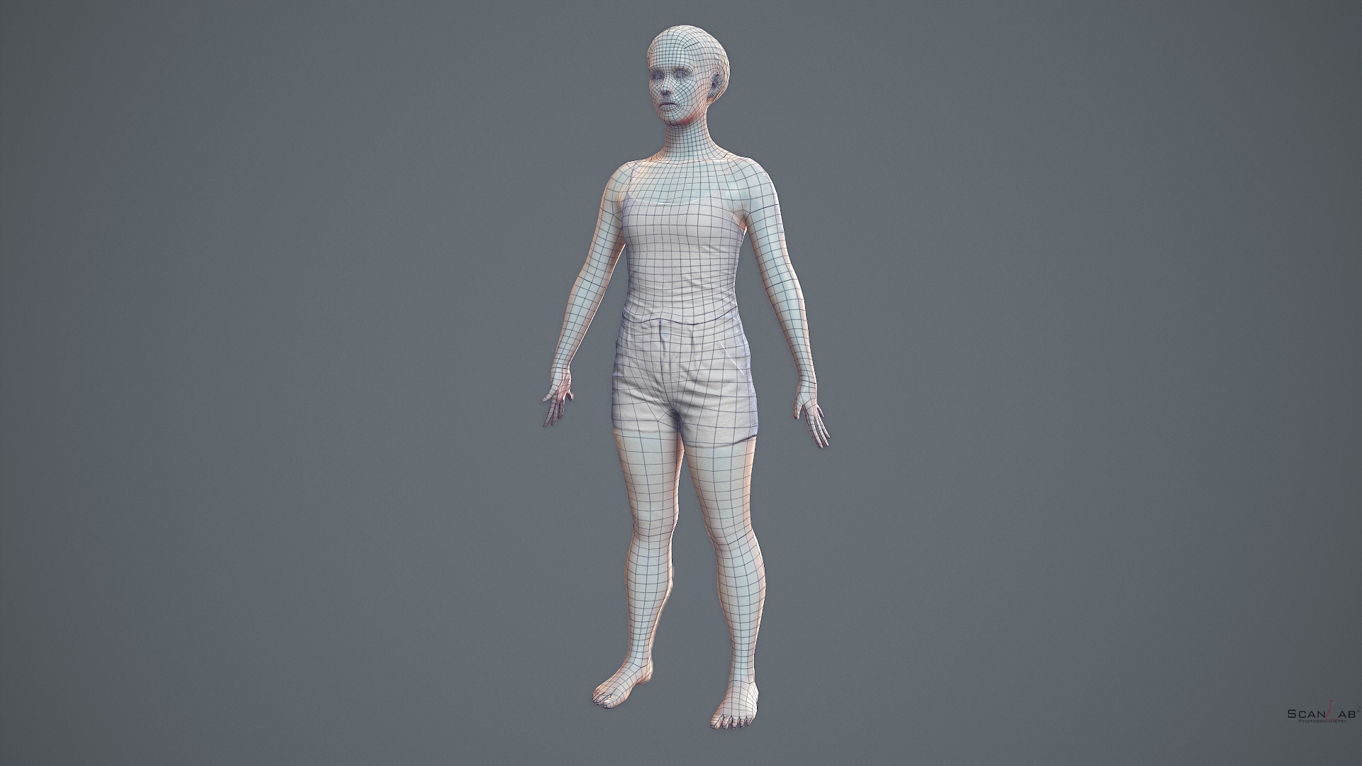 3ds max amanda female body scan