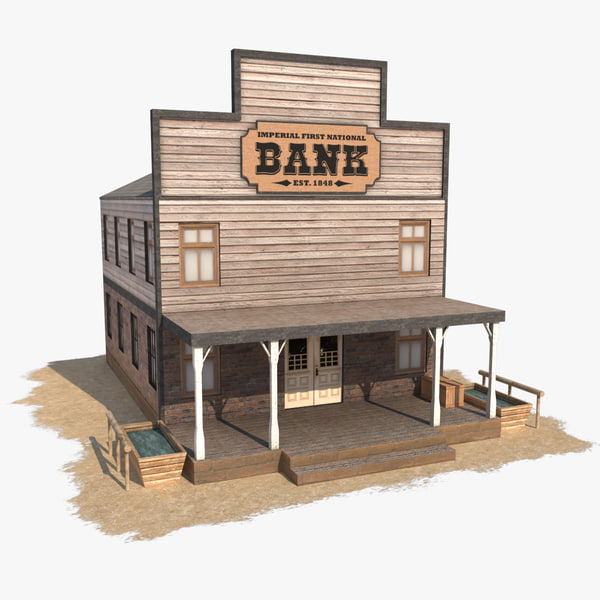 wild west bank 3d model