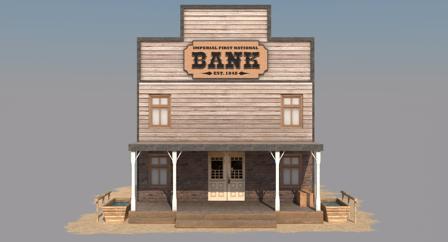 wild west bank 3d model
