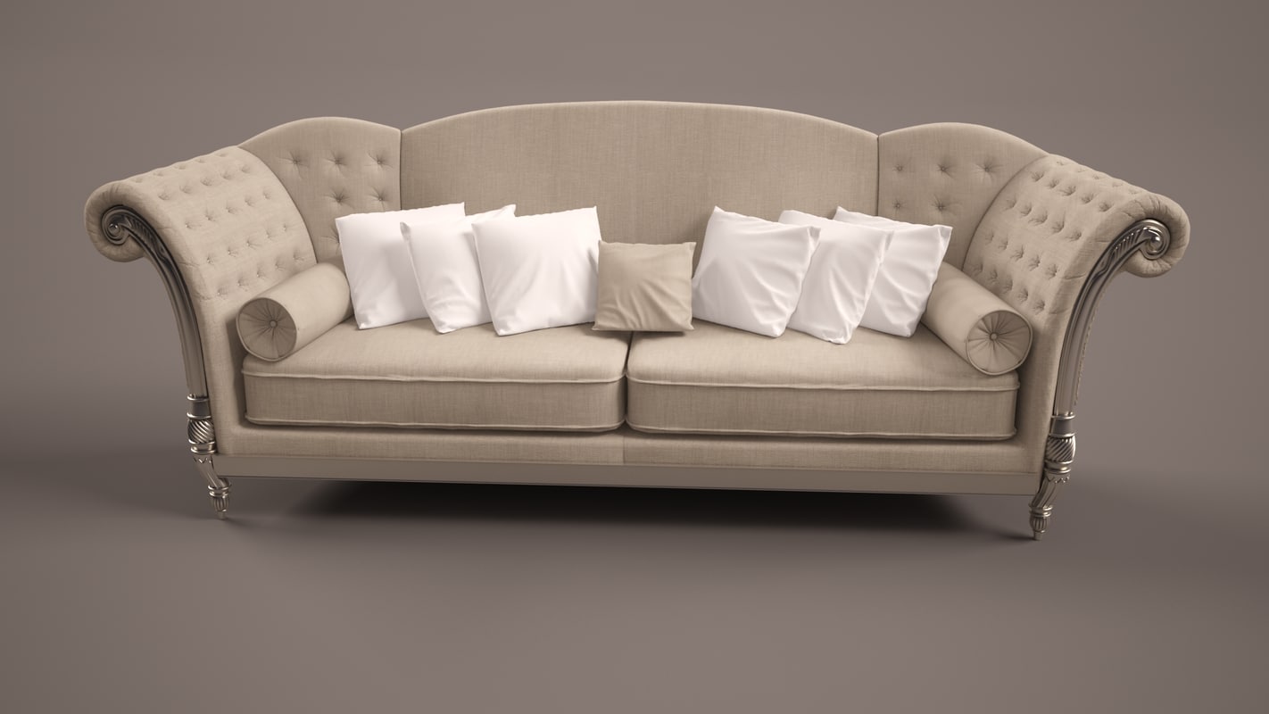 3d model classic sofa