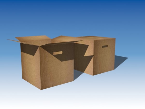 3d shipping box model