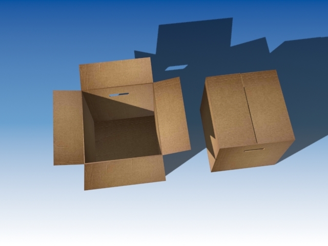 3d shipping box model