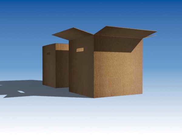 3d shipping box model