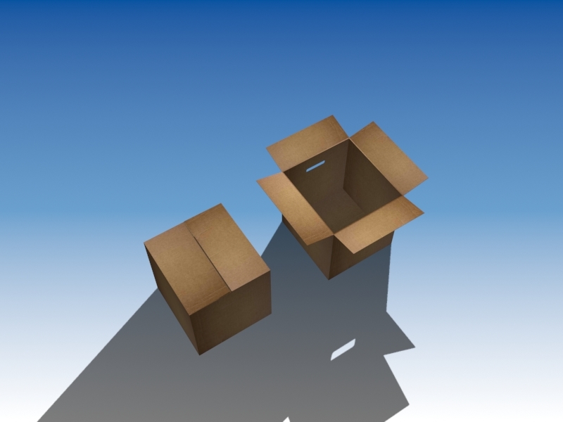 3d shipping box model