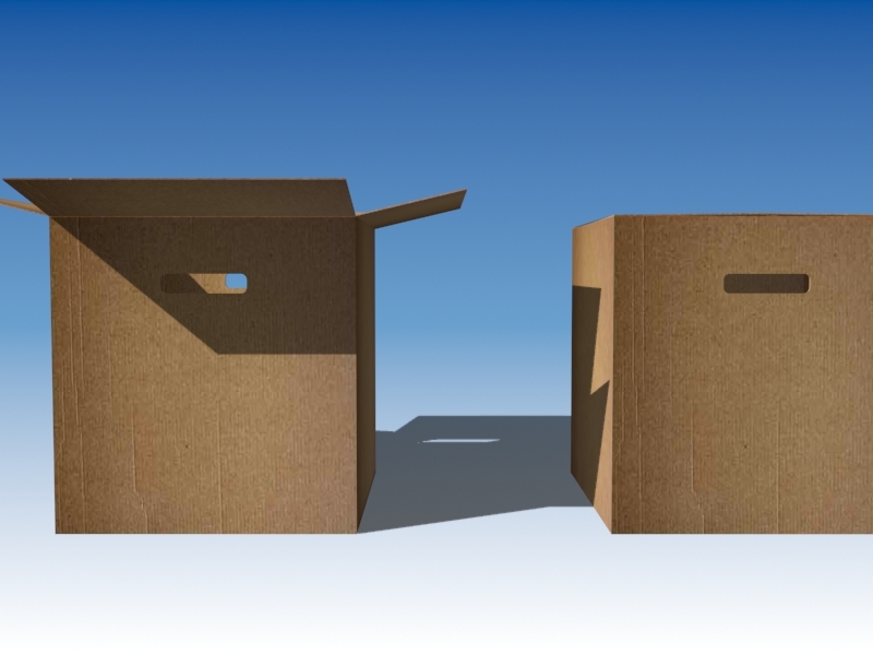 3d shipping box model
