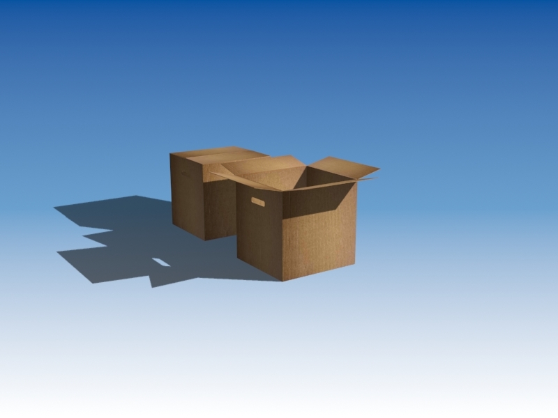 3d shipping box model