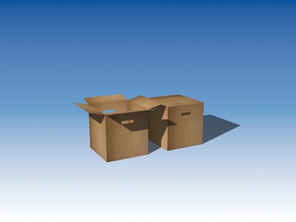3d shipping box model