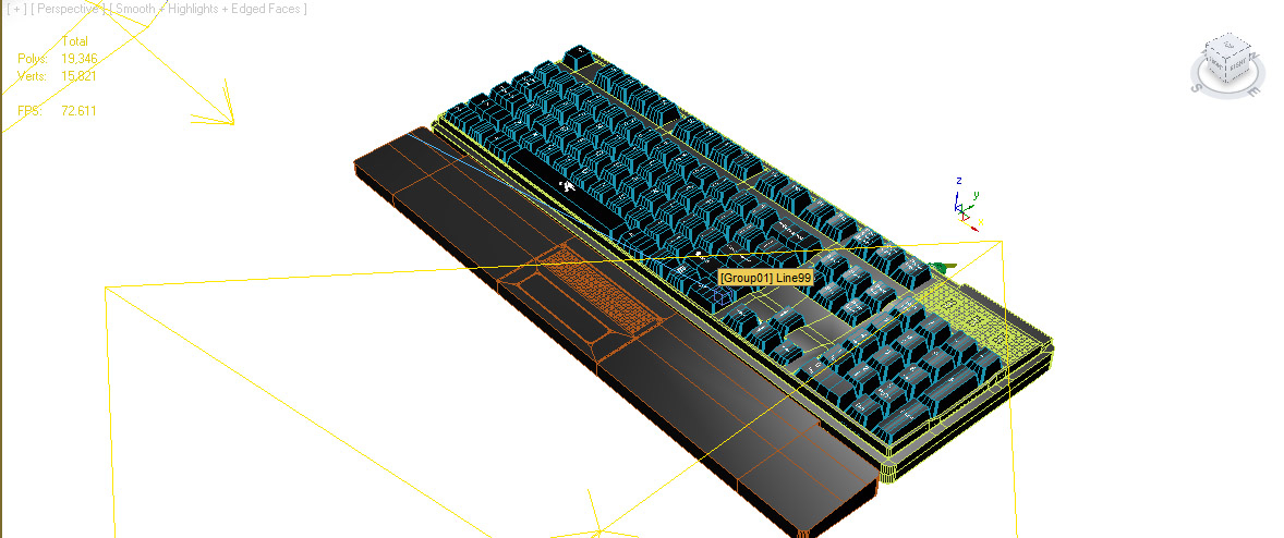 3d keyboard model