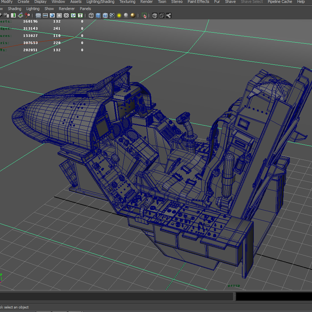 3d F16 Cockpit