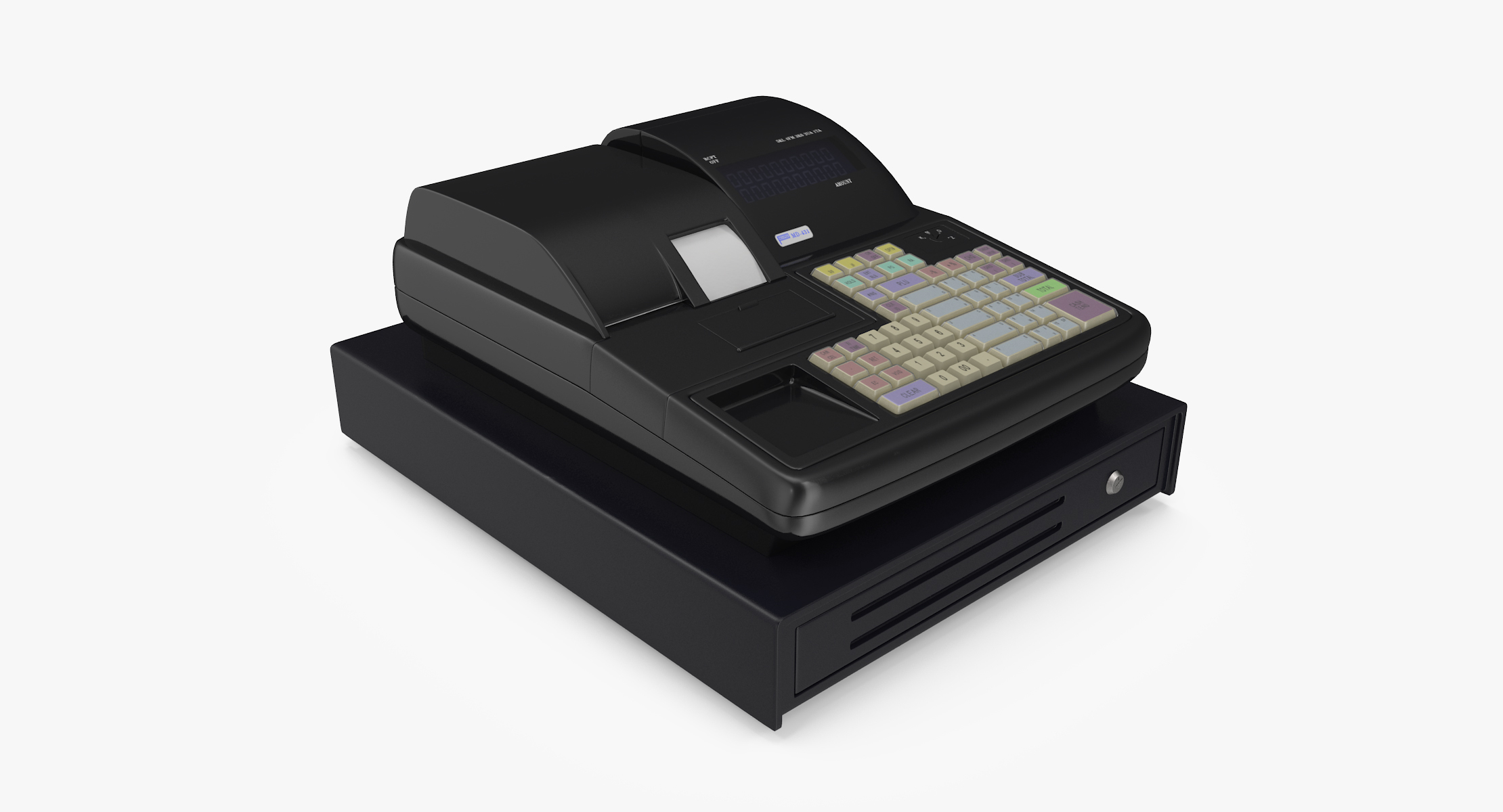 modern cash register 3d max