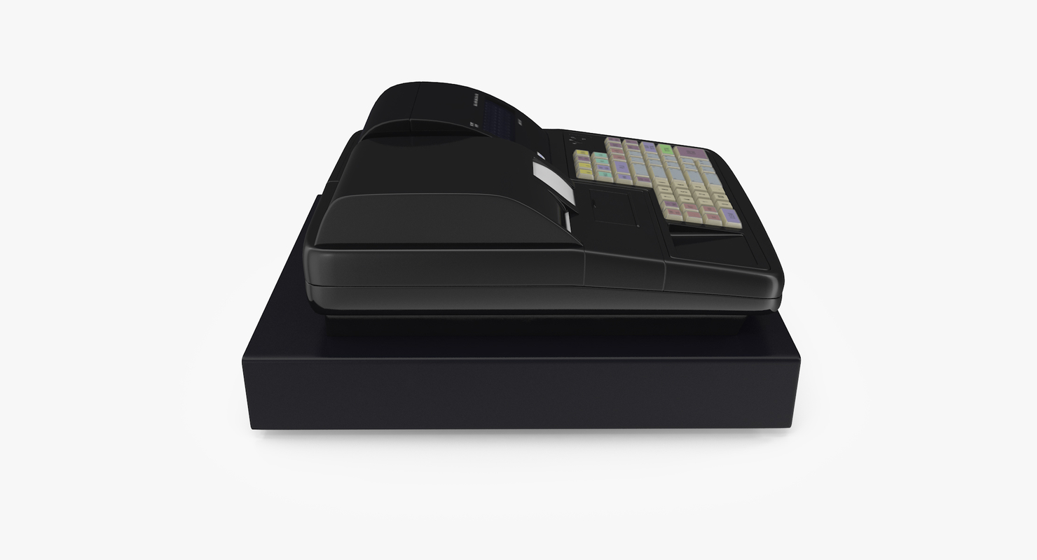 modern cash register 3d max