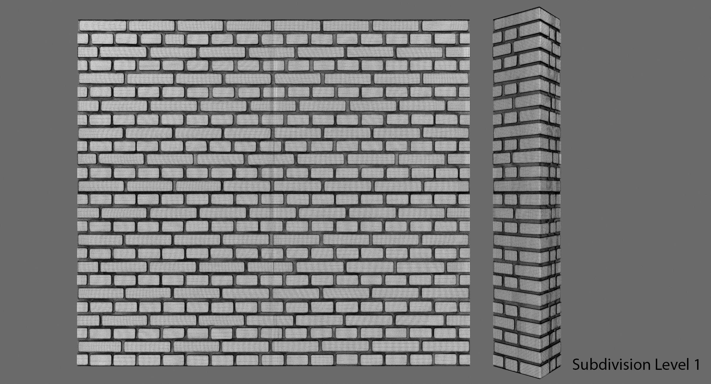 3d brick wall seamless tiling