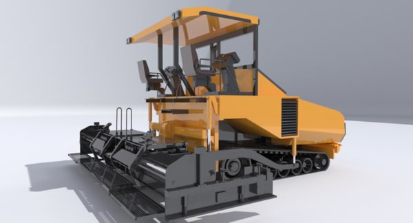 asphalt paver roads dxf