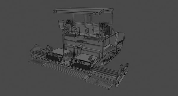 asphalt paver roads dxf