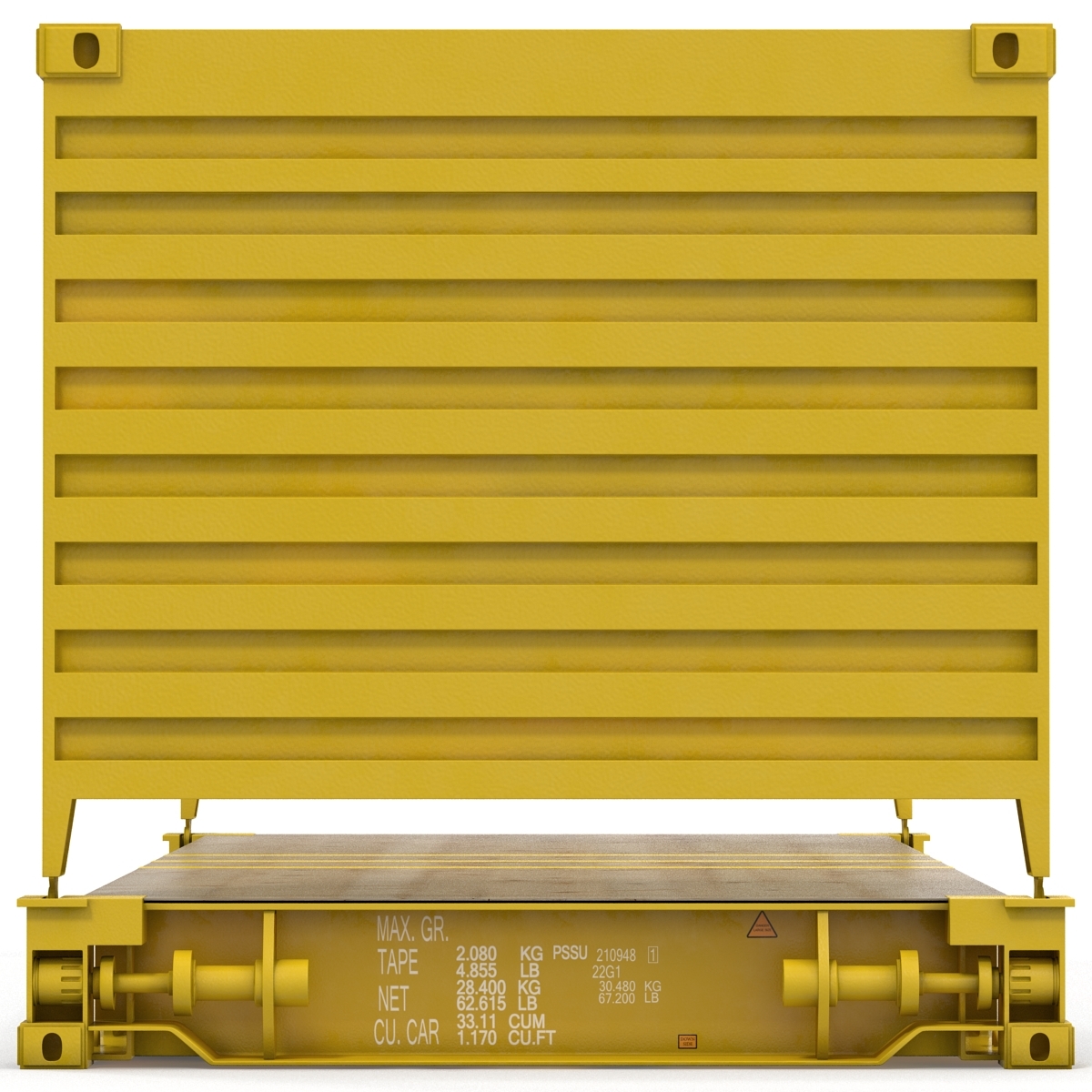 flat rack collapsible container 3d max