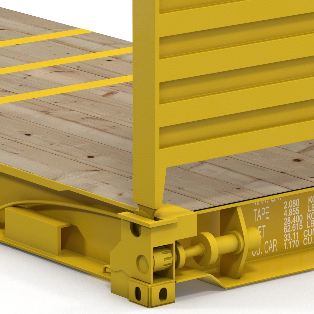 flat rack collapsible container 3d max