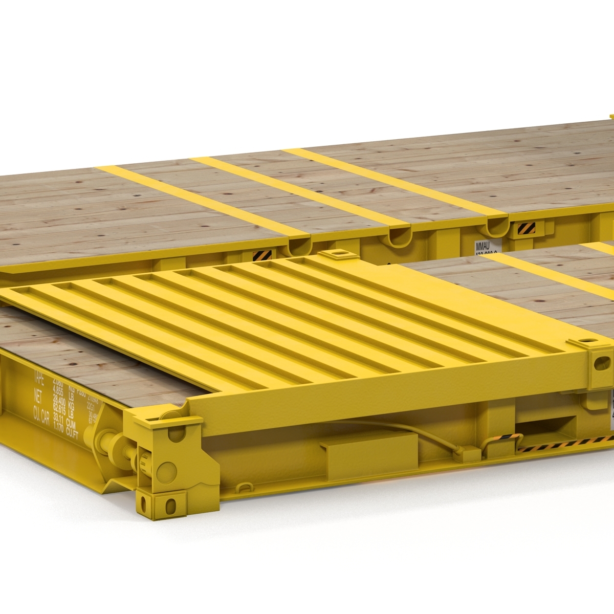 flat rack collapsible container 3d max