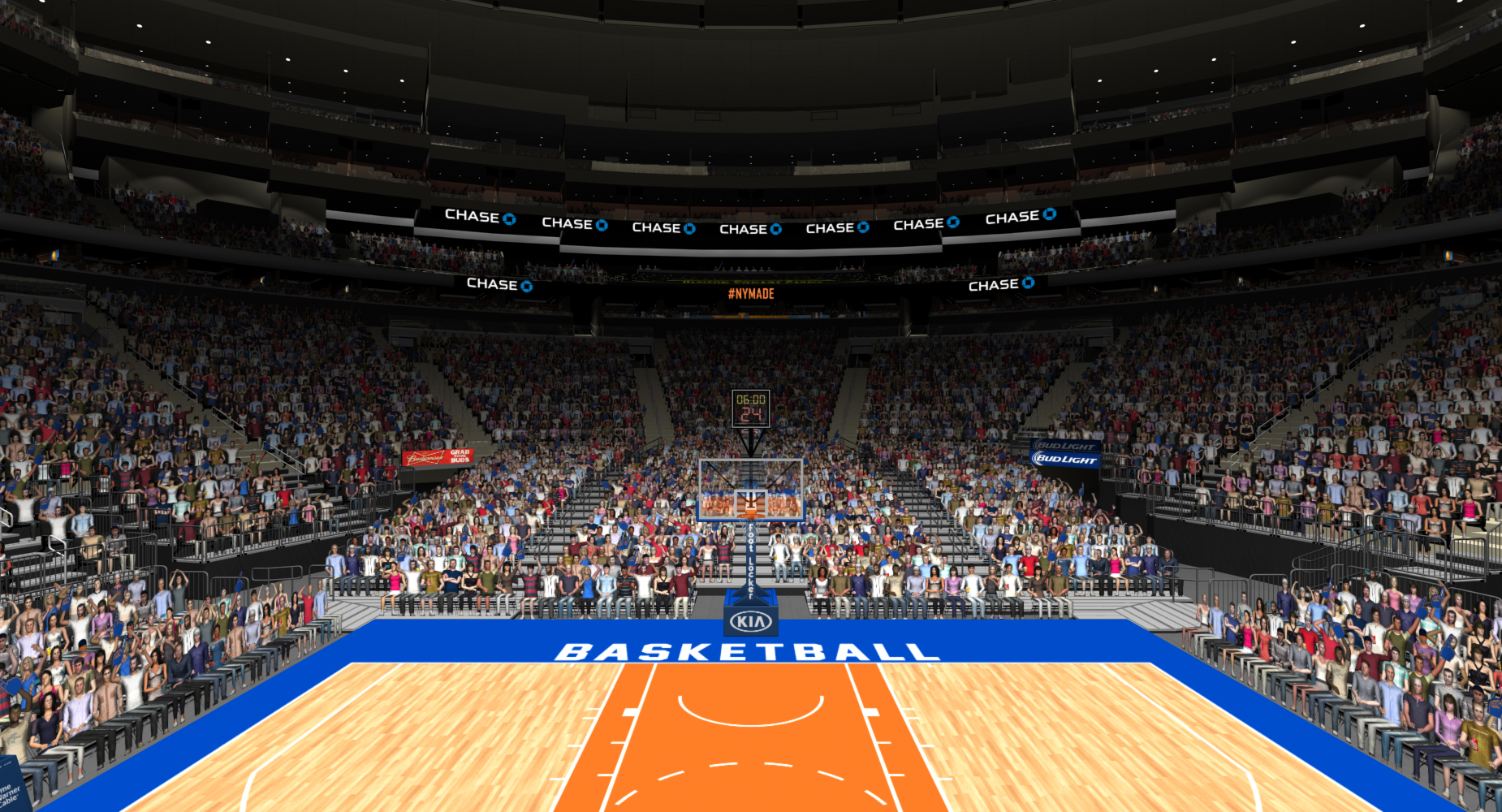 3d madison arena msg basketball model
