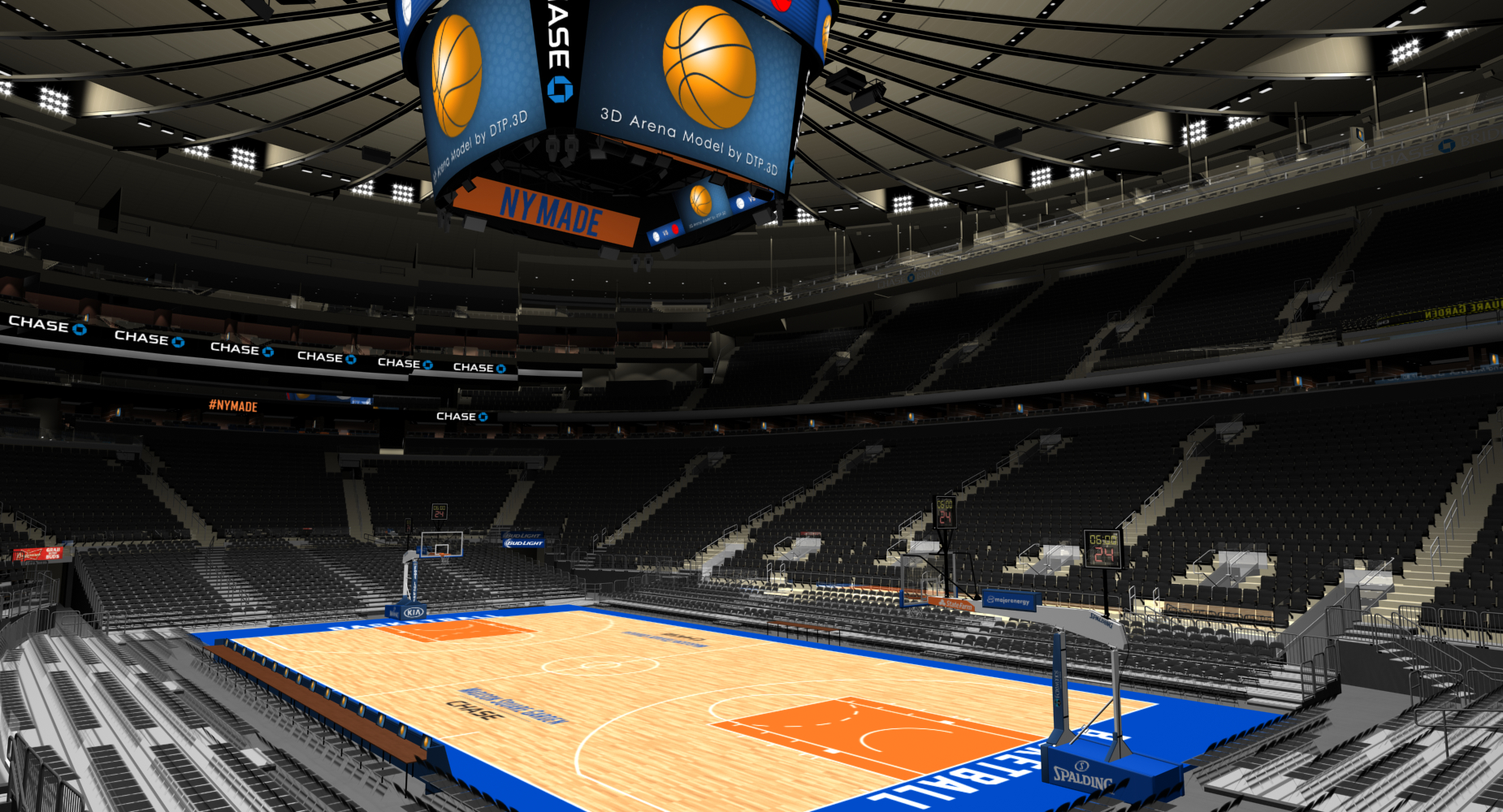 3d madison arena msg basketball model