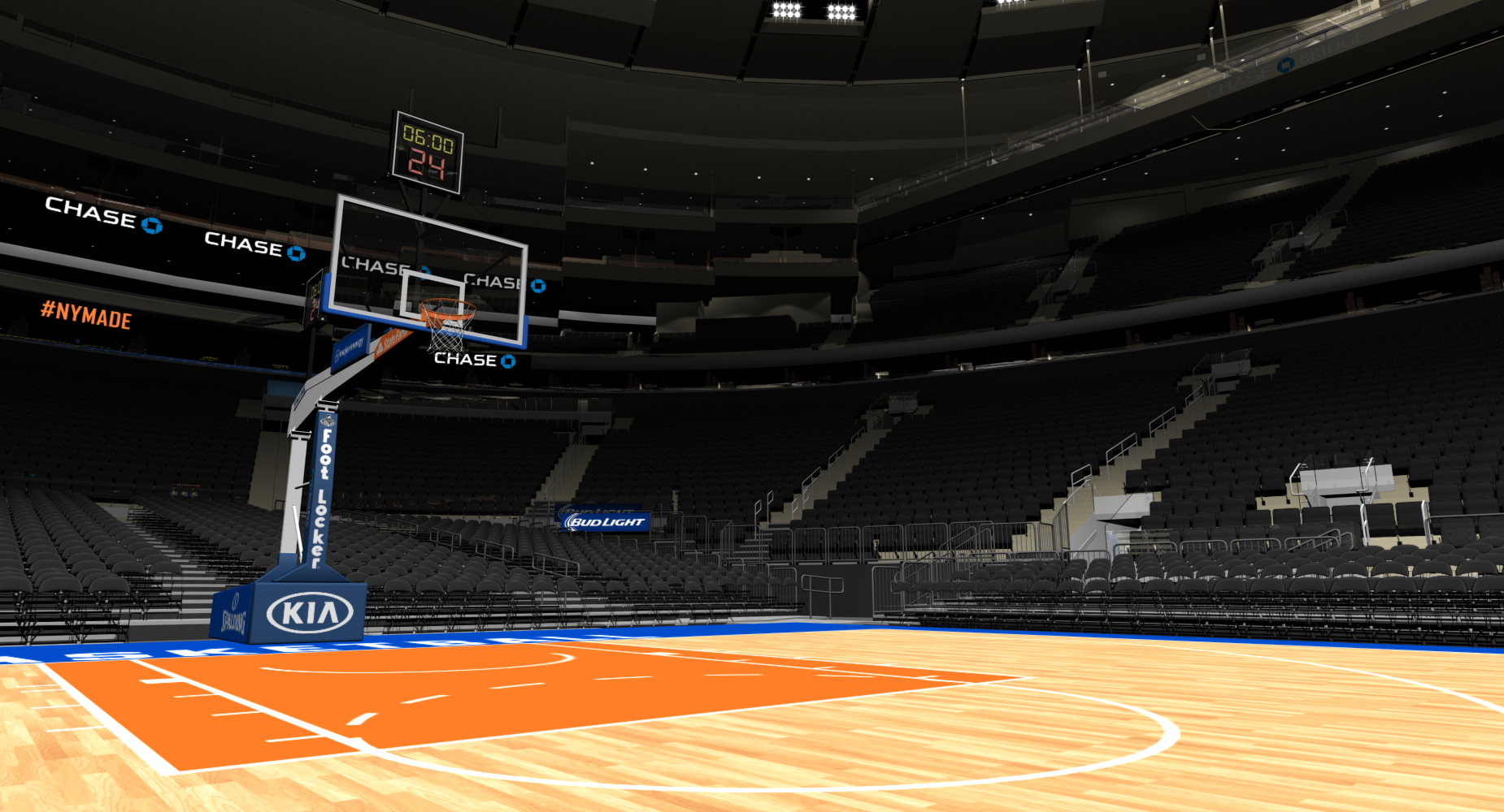 3d madison arena msg basketball model