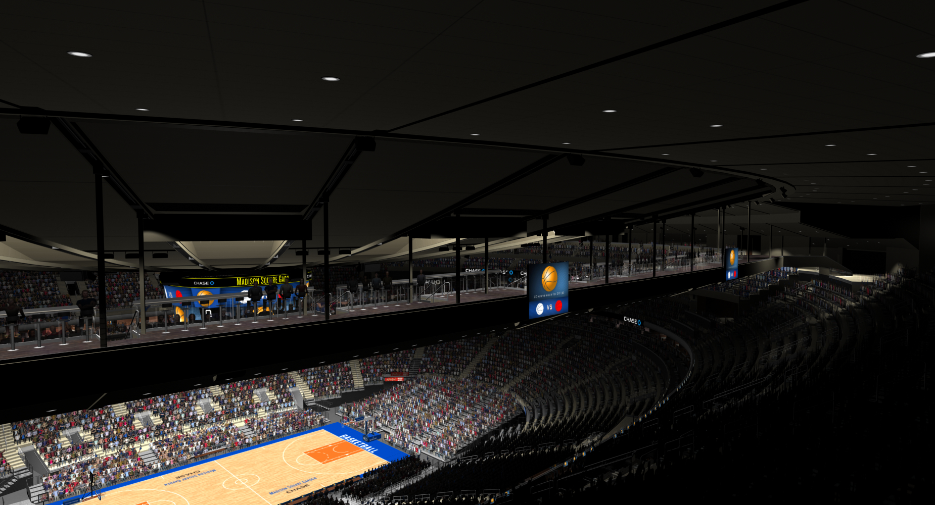 3d madison arena msg basketball model