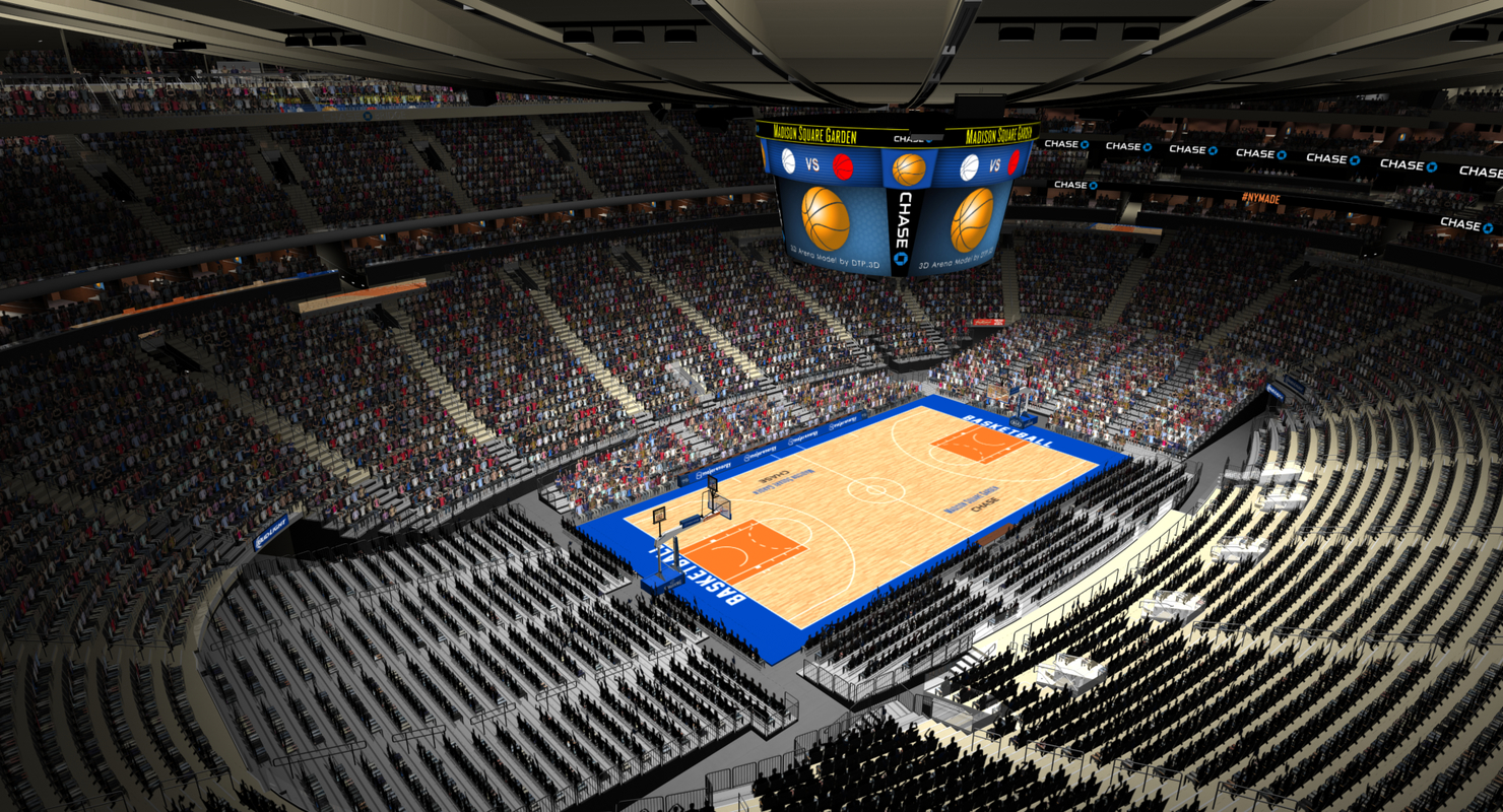 3d madison arena msg basketball model