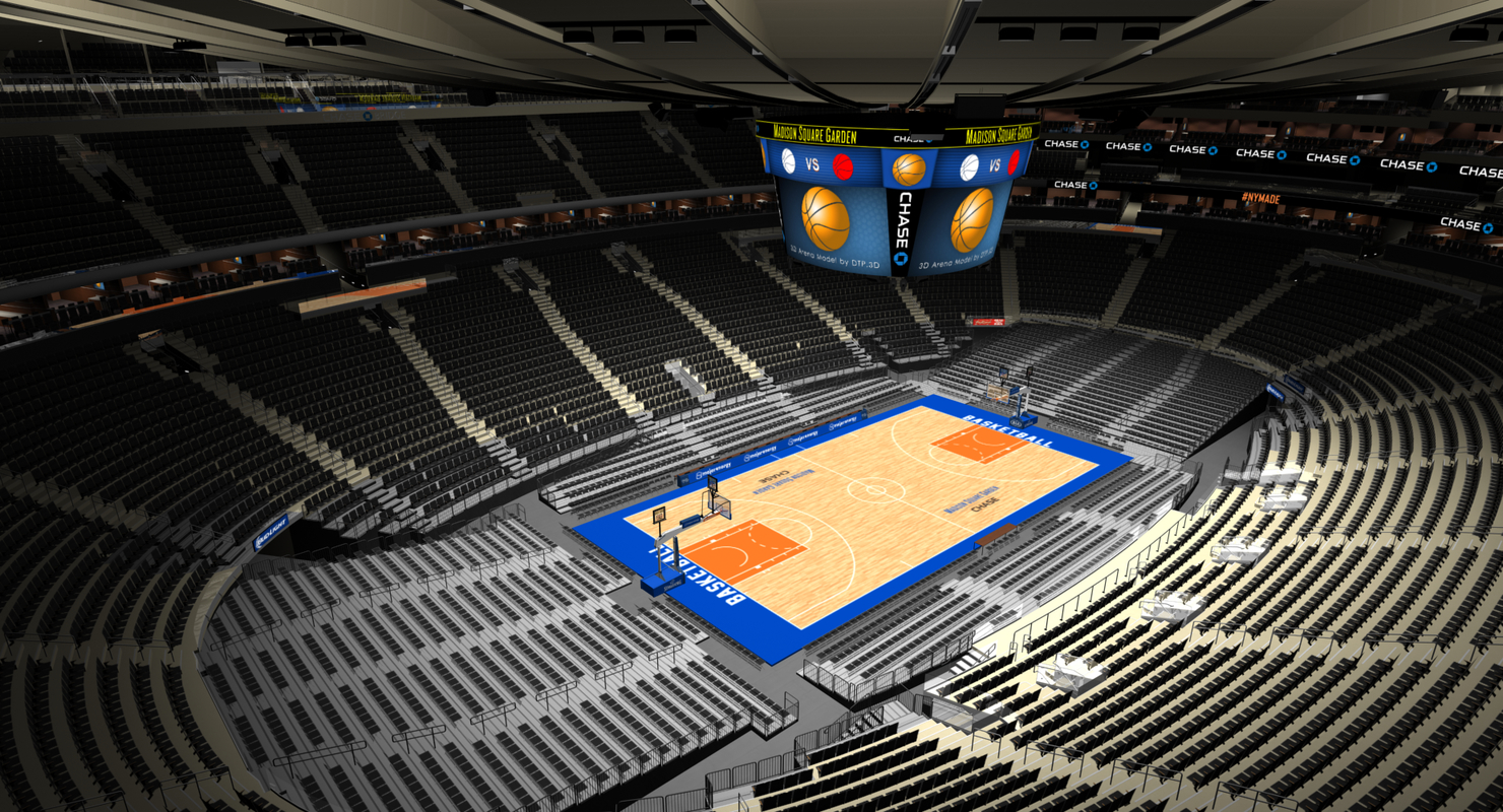3d madison arena msg basketball model