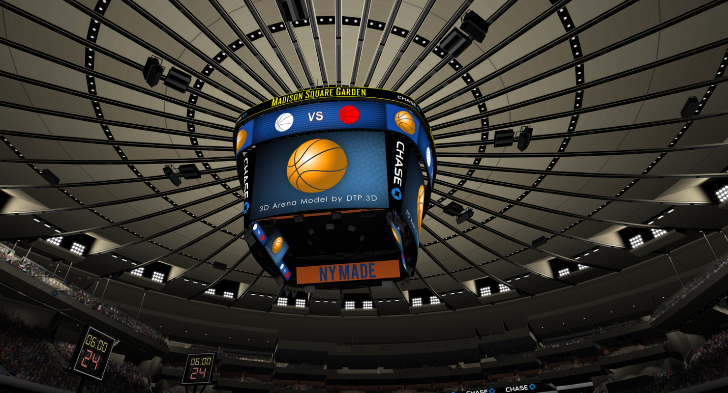 3d madison arena msg basketball model