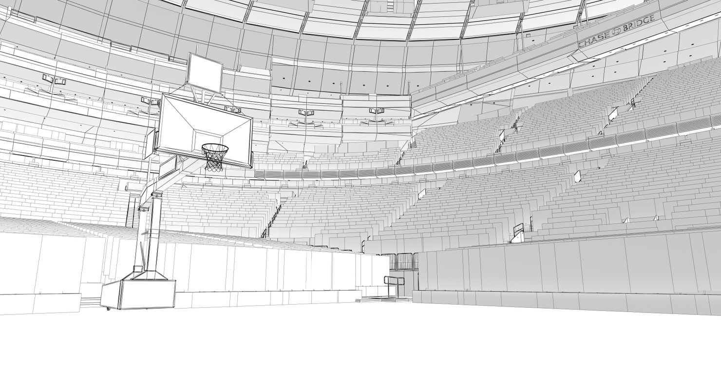 3d madison arena msg basketball model