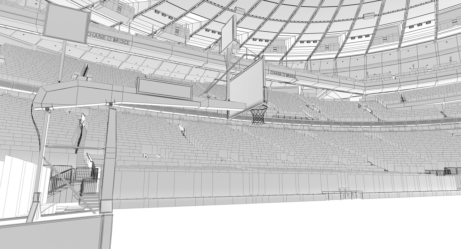 3d madison arena msg basketball model