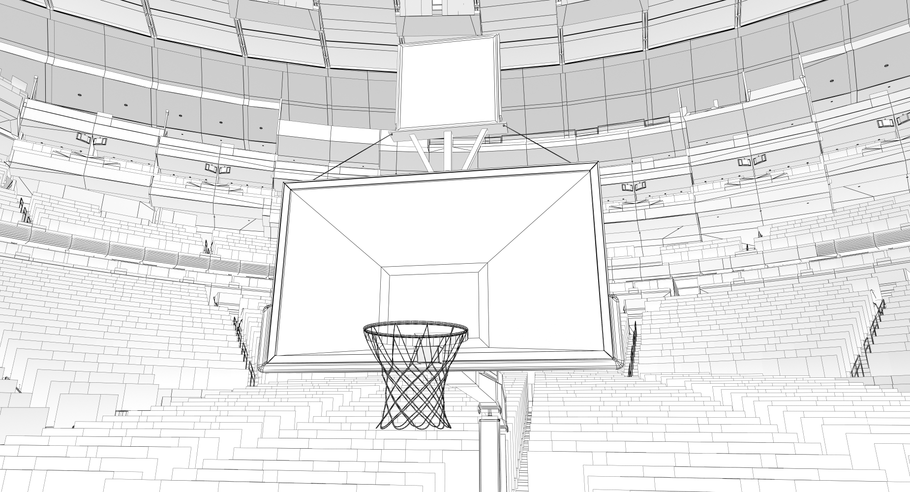 3d madison arena msg basketball model