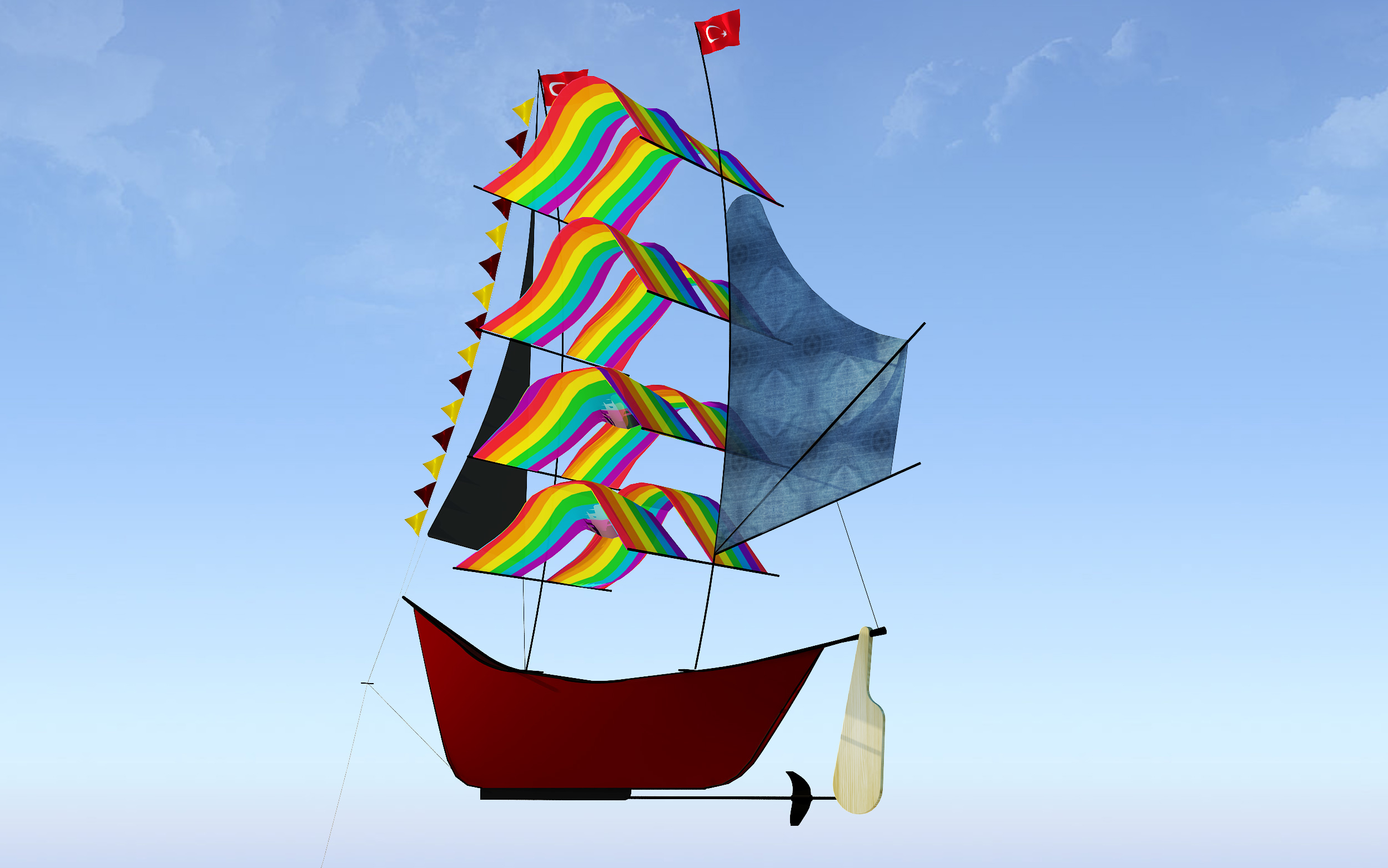 ship kite 3d 3ds