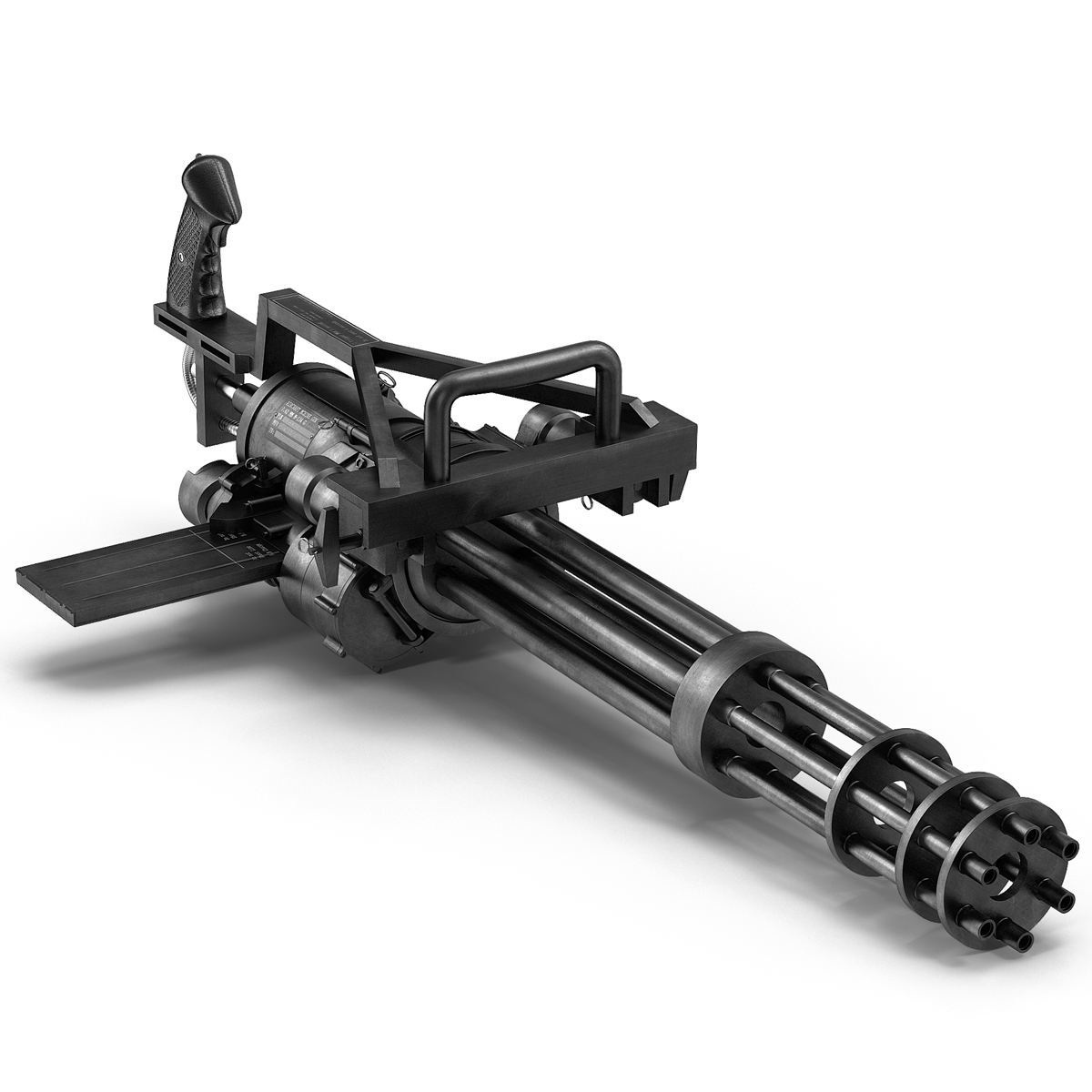 3d minigun modeled realistic model