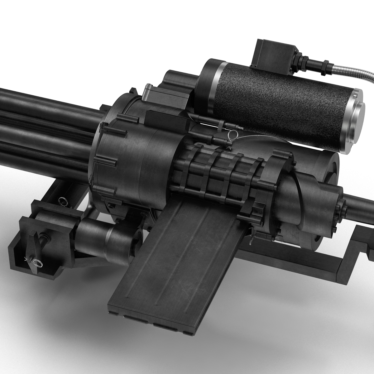 3d minigun modeled realistic model