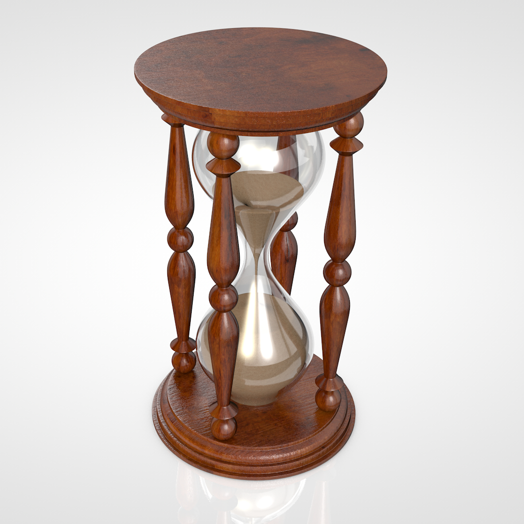 hourglass hour glass 3d model