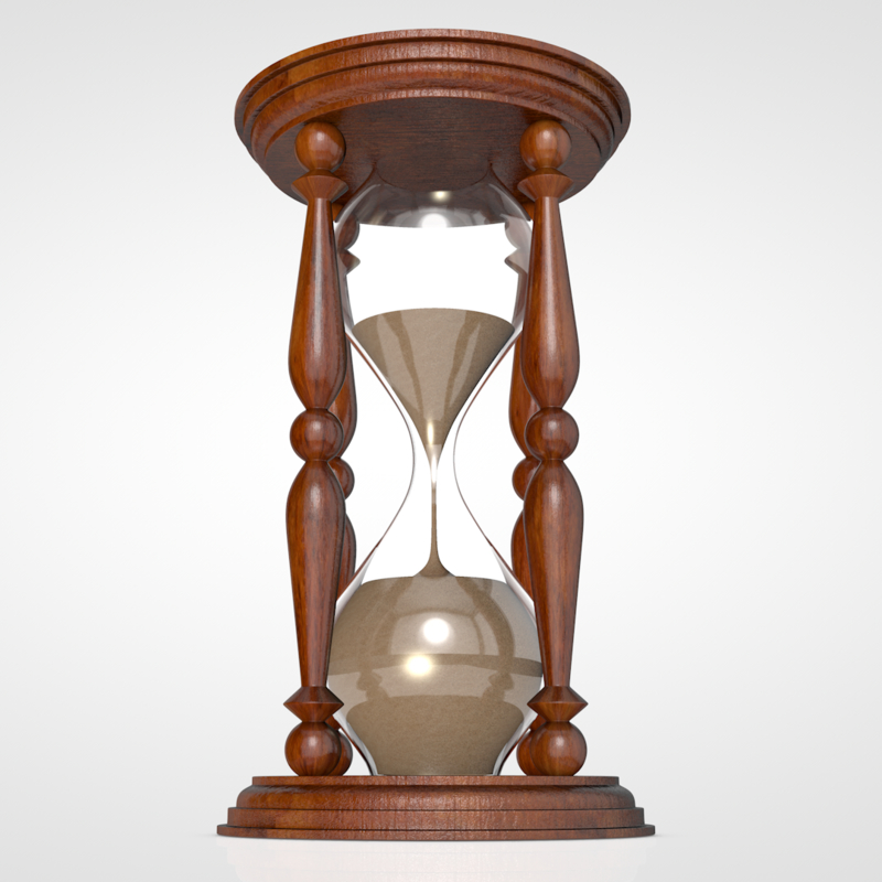 hourglass hour glass 3d model