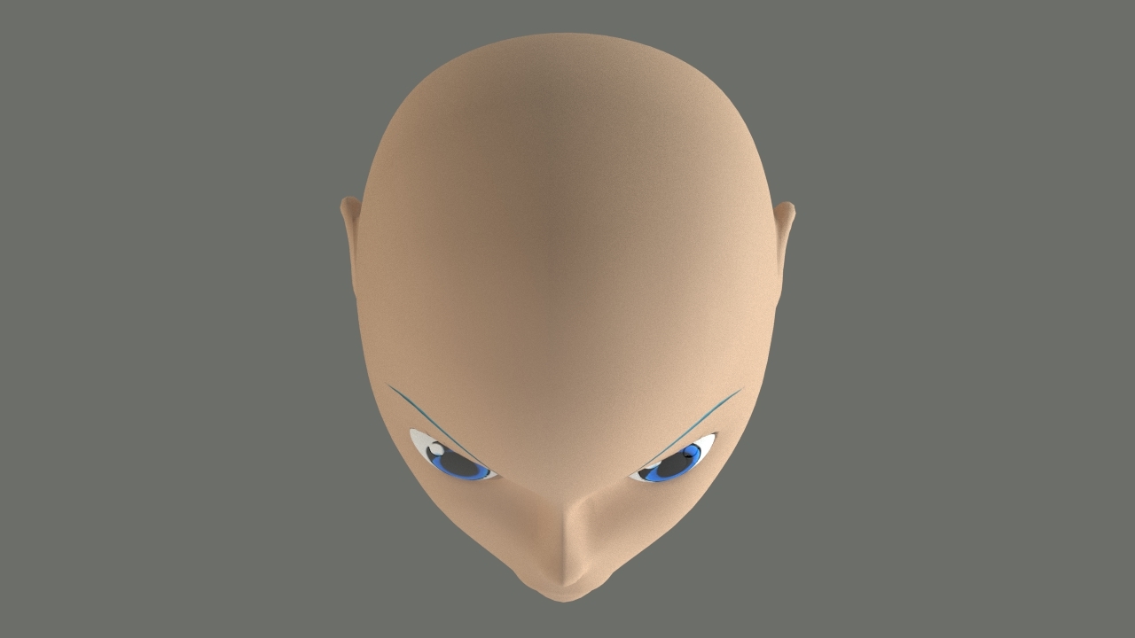 free stylized character head 3d model
