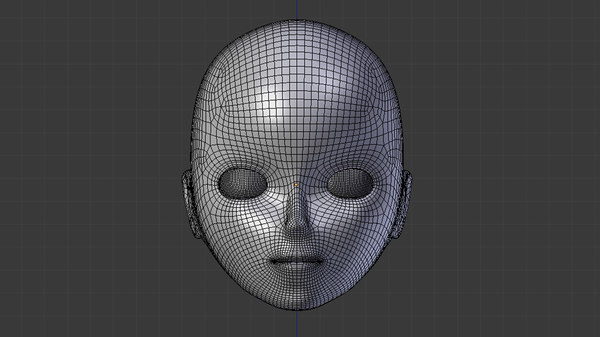 free stylized character head 3d model