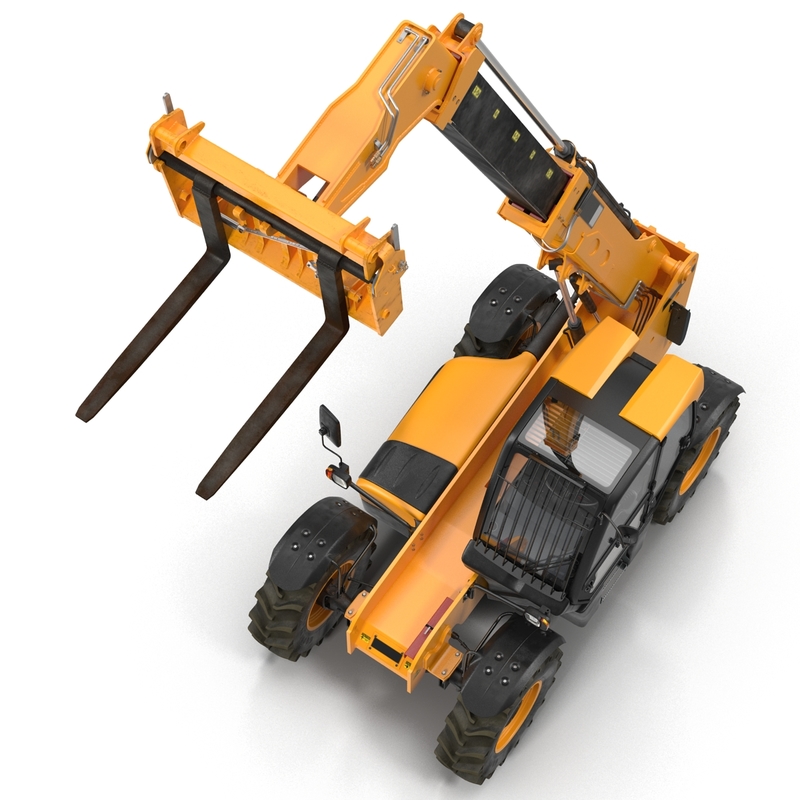 3d model telescopic handler forklift generic