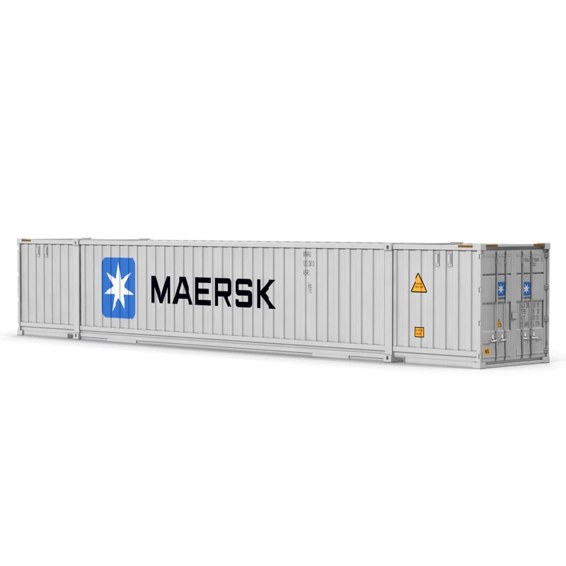 3d model of 53 ft shipping iso container