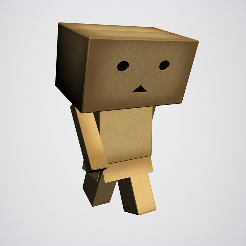 3d model box man