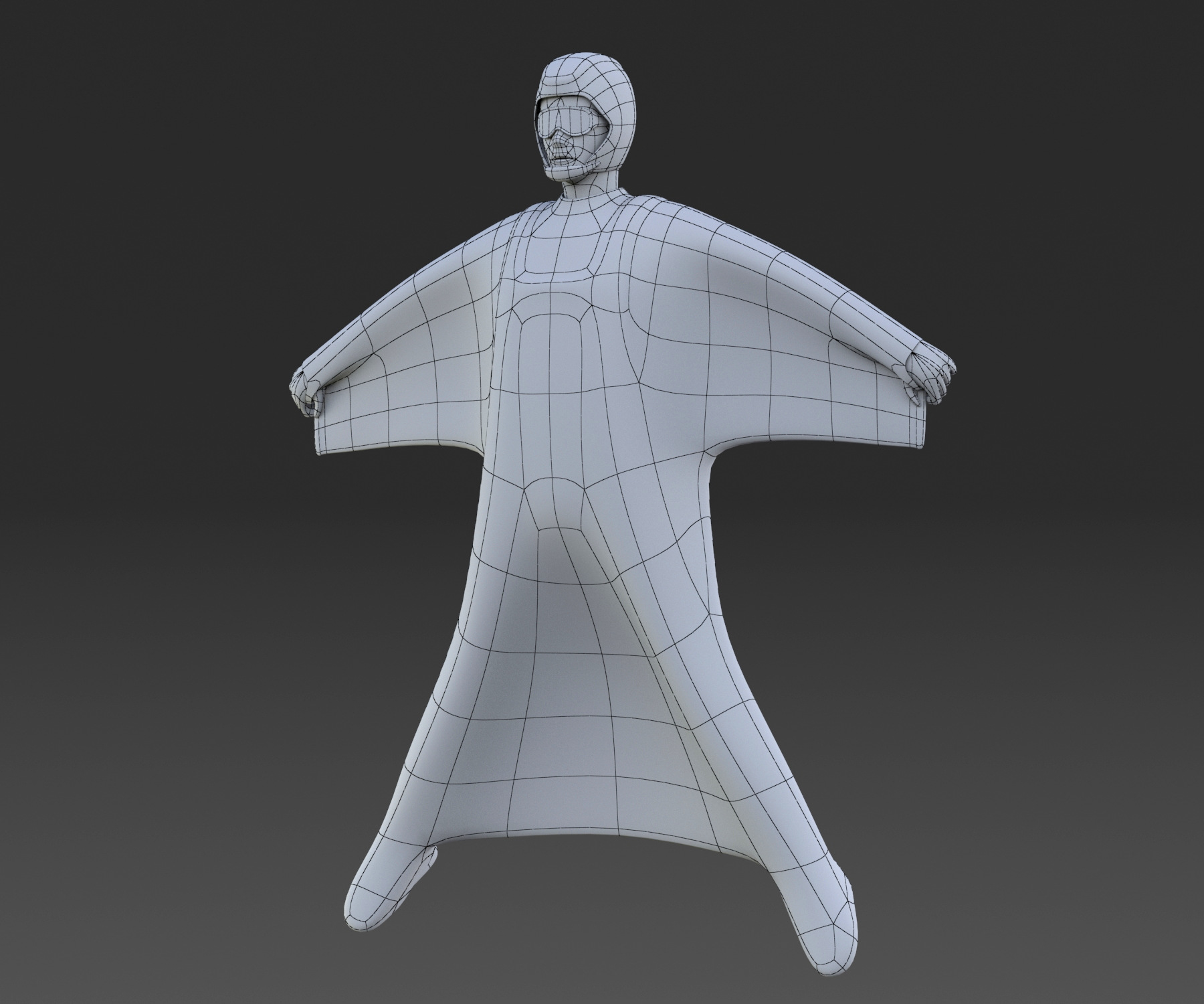 wingsuit skydiving 3d model
