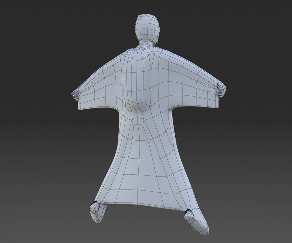 wingsuit skydiving 3d model